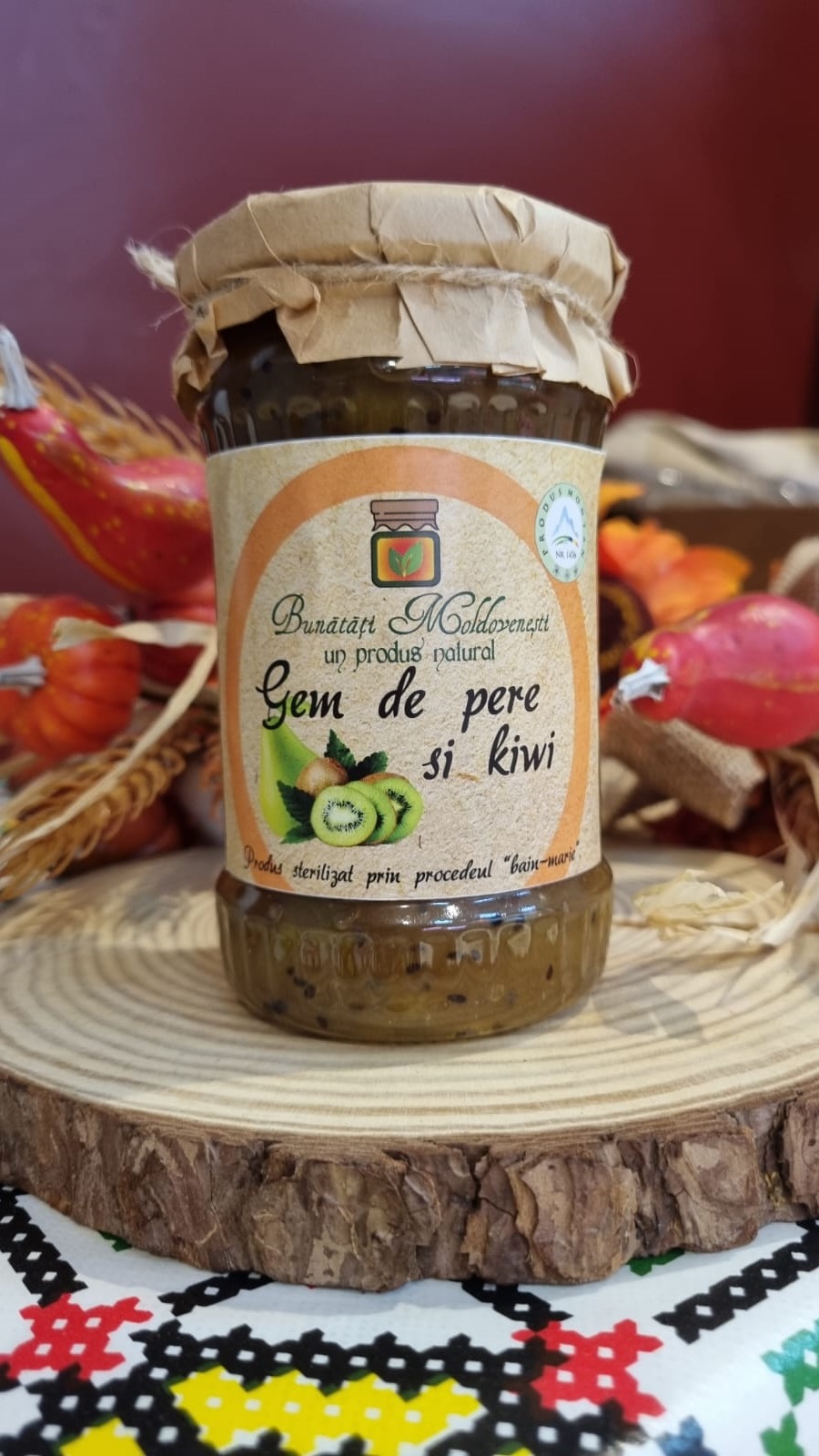 Gem de pere si kiwi 350g – Bacania Mariucai